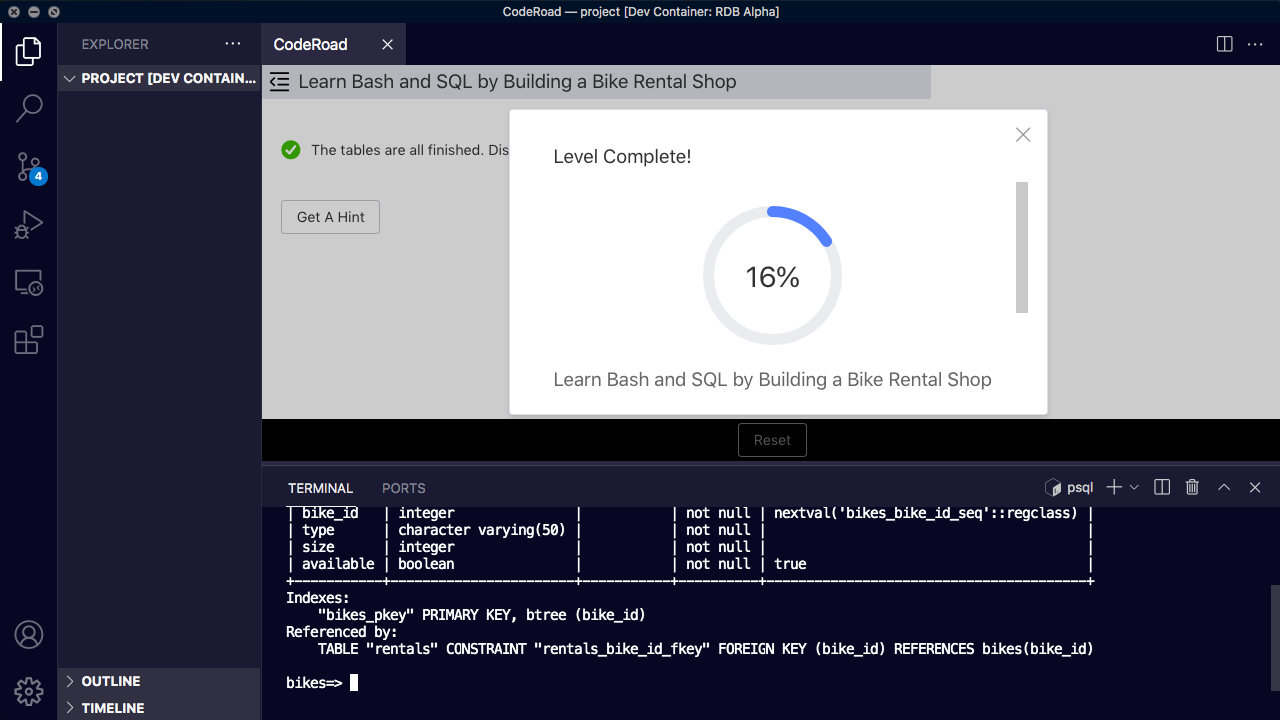 Curso de base de datos relacionales: Cómo aprender SQL en VS Code usando Docker y freeCodeCamp