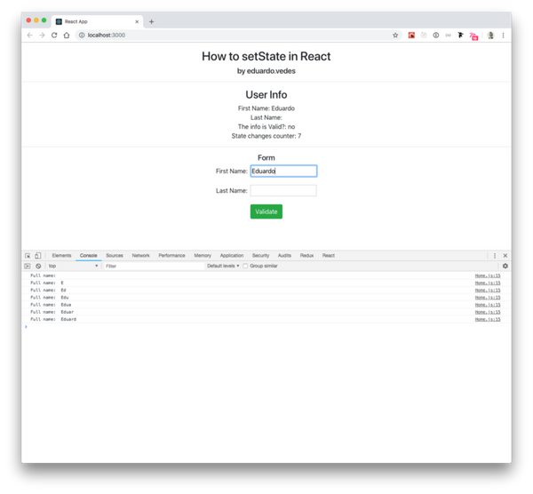 Cómo convertirte en profesional con React setState() en 10 minutos