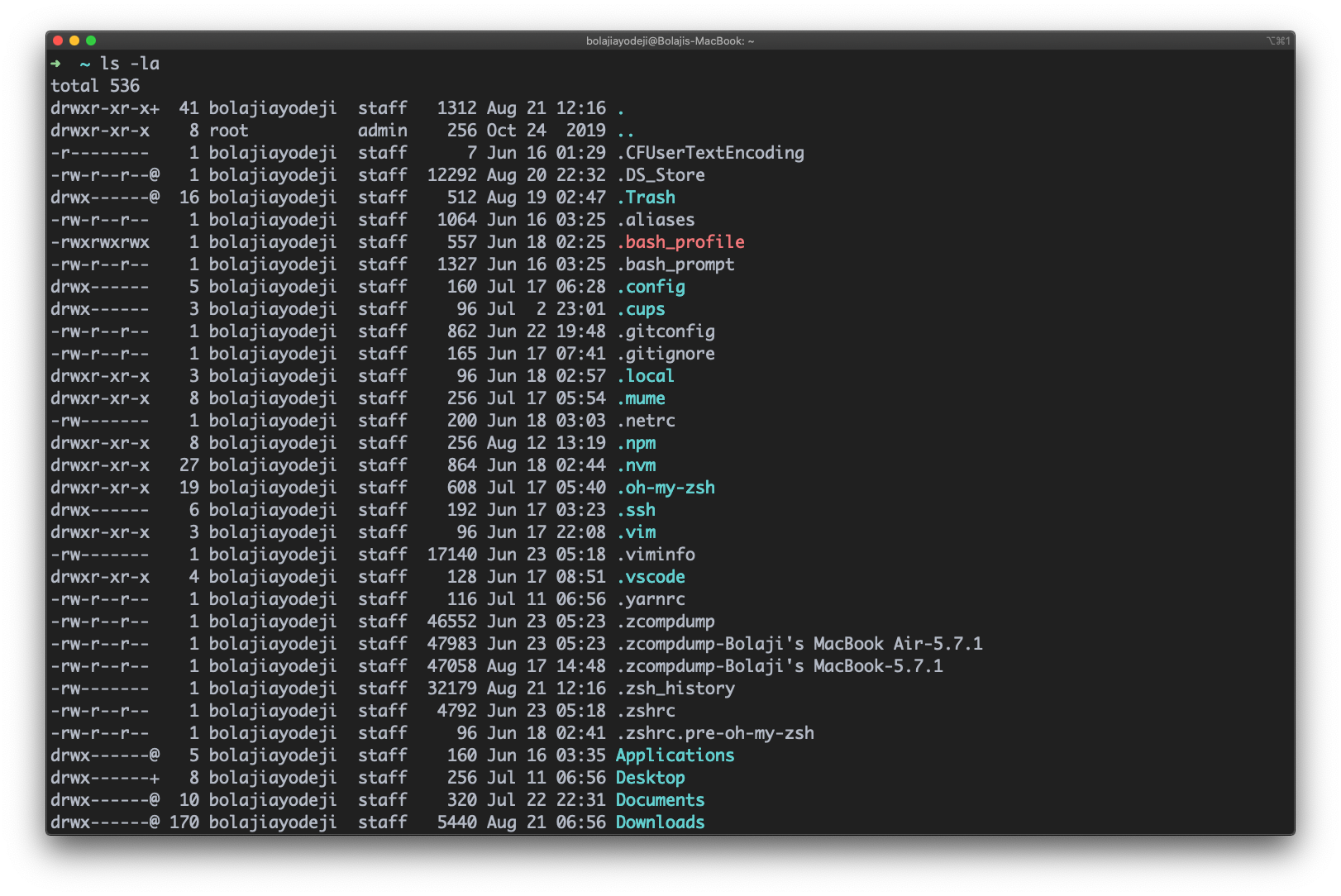 Linux LS 