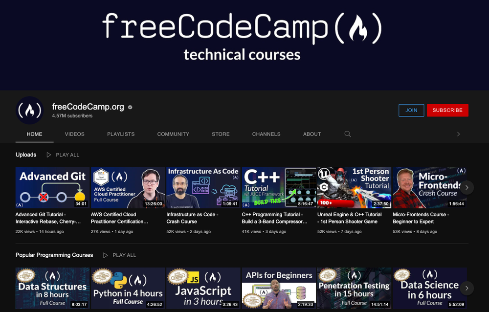 2021 年の総括 - freeCodeCamp の利用時間総合計は 21 億分 (4,000 年)