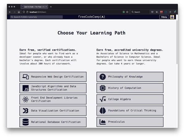 freeCodeCamp プログラミングチュートリアル: Python, JavaScript, Git 他