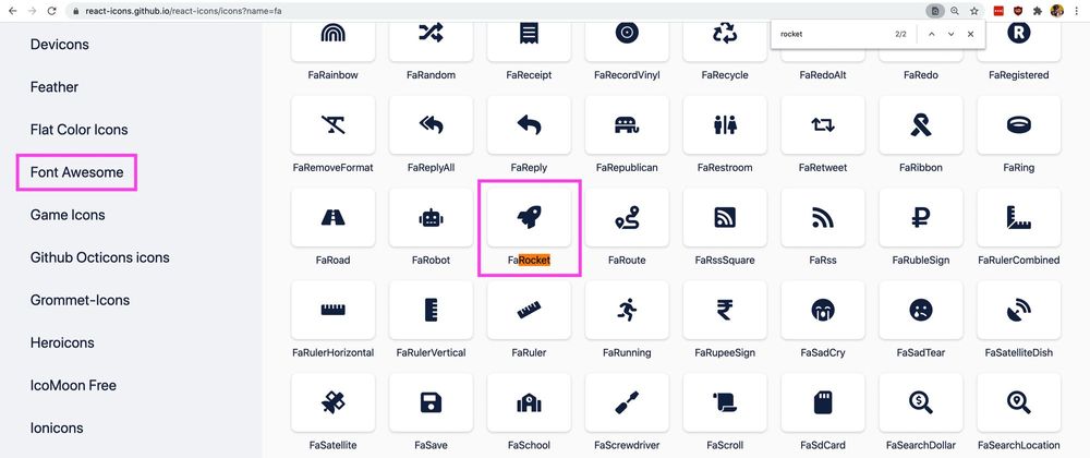 Como usar ícones SVG no React com o React Icons e com o Font Awesome