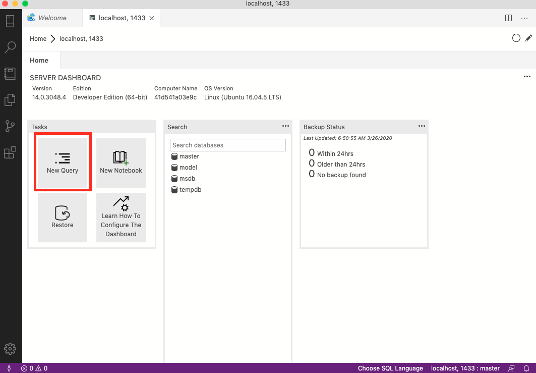Como conectar seu contêiner do Docker do Microsoft SQL Server ao Azure Data Studio