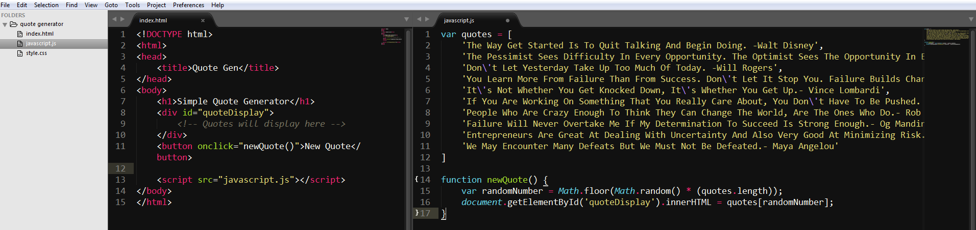 Como Criar Um Gerador De Citações Aleatórias Com Javascript E Html Para Iniciantes