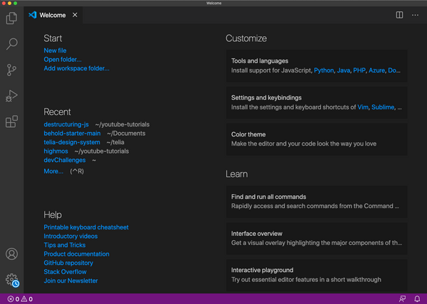 Como configurar o VS Code para o desenvolvimento para a web em alguns ...